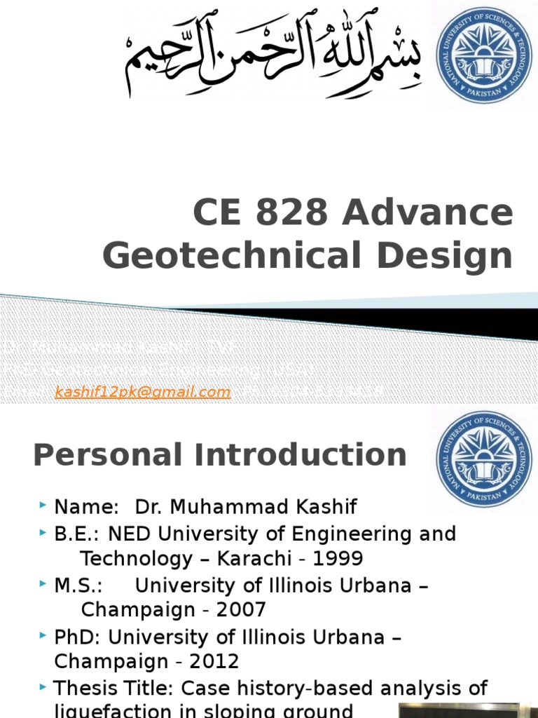 Introduction and Basic Concepts of Advance Geotechnical Design | PDF | Deep Foundation ...