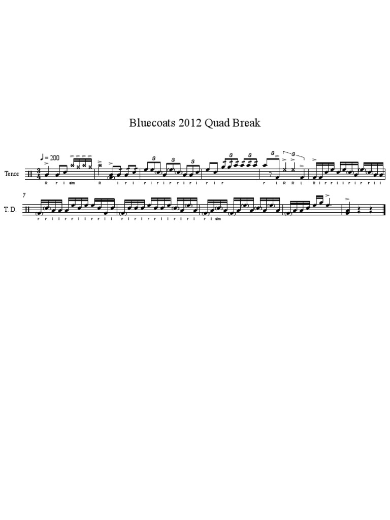 Bluecoats 2012 Quad Break | PDF