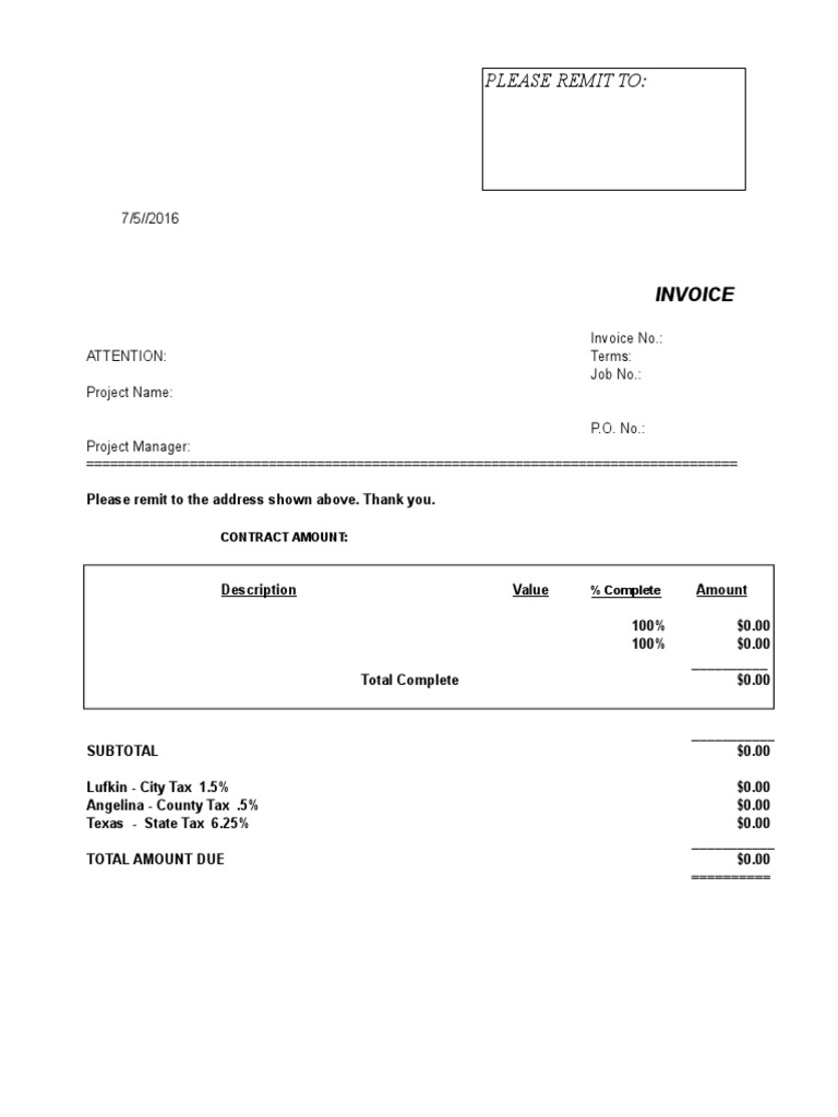 Please Remit To:: Invoice | PDF | Business