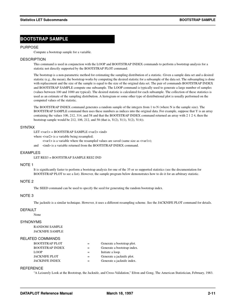 Bootstrap Sample: Purpose | PDF | Bootstrapping (Statistics ...