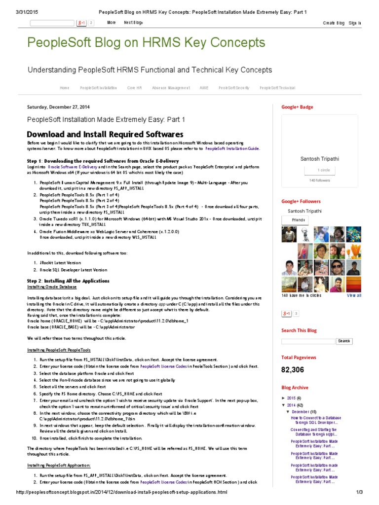 PeopleSoft Blog On HRMS Key Concepts - PeopleSoft Installation Made Extremely Easy - Part 1 ...