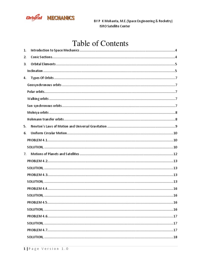 Orbital Mechanics | PDF | Orbit | Acceleration