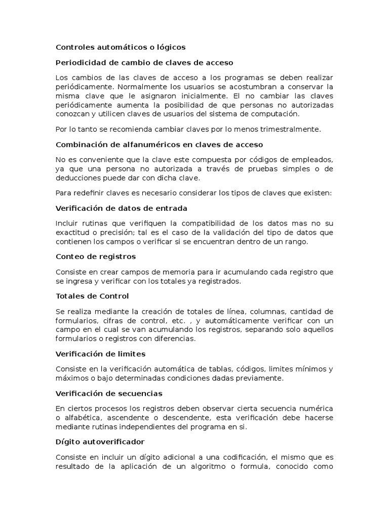 Controles Automáticos o Lógicos | PDF | Clave (criptografía) | Software