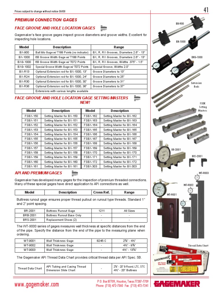 Gagemaker Catalog 1 | PDF | Pipe (Fluid Conveyance) | Equipment
