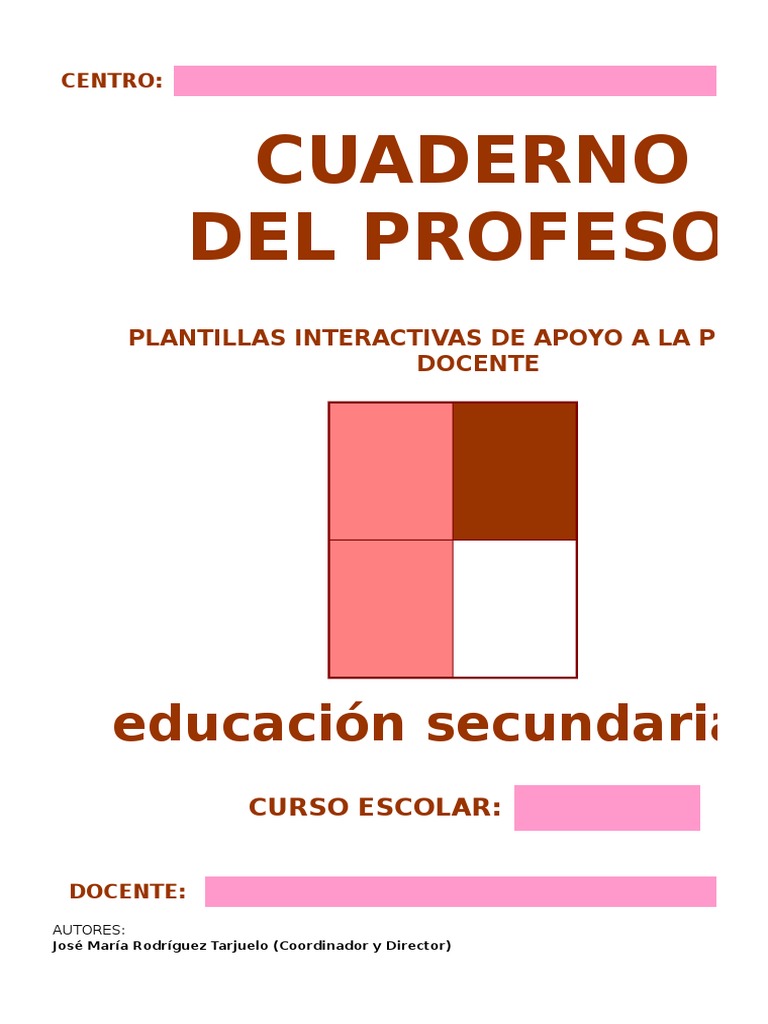 Cuaderno Del Profesor Completo en Excel Listo para Usar Secundaria y ...