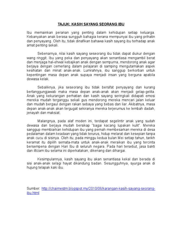 Karangan Ibu Saya | PDF