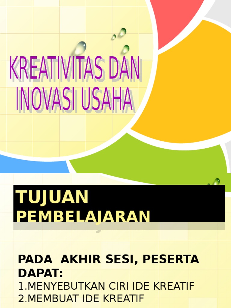 Ide Kreatif dan Inovasi Wirausaha | PDF | Bisnis | Gaya Hidup