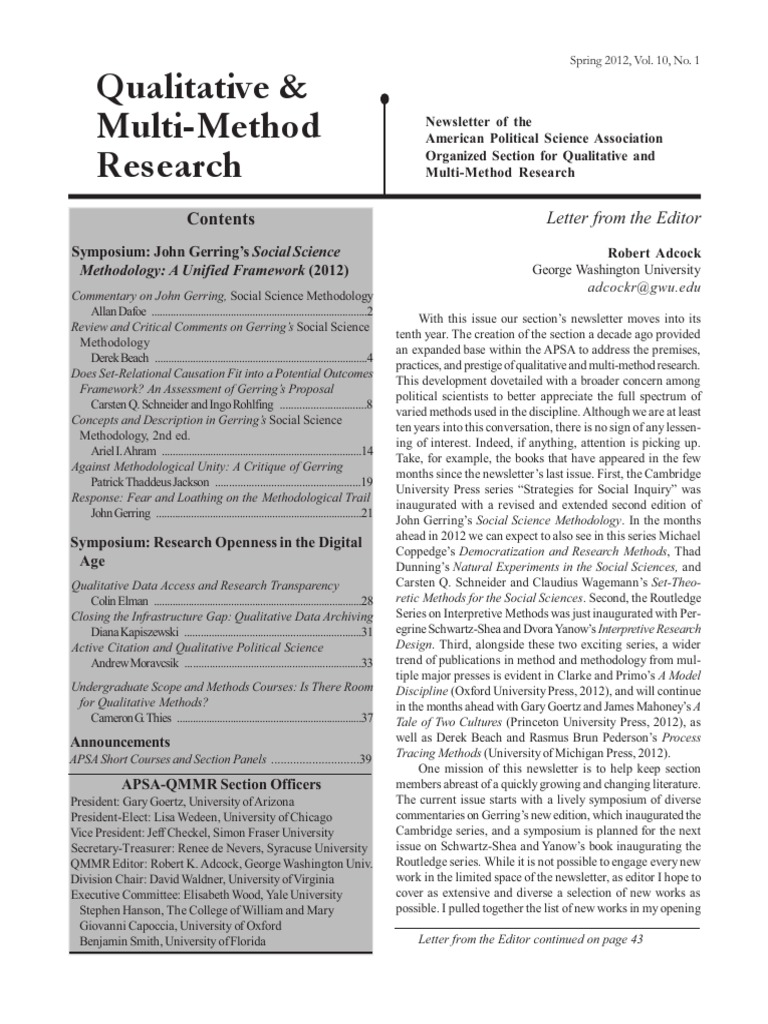 Qualitative Multi-Method Research Guide | PDF