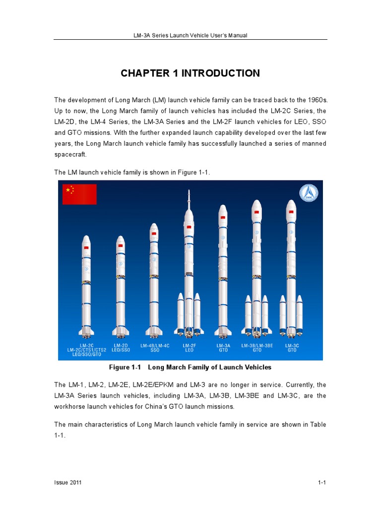 Chapter 1 Introduction: LM-3A Series Launch Vehicle User's Manual | PDF