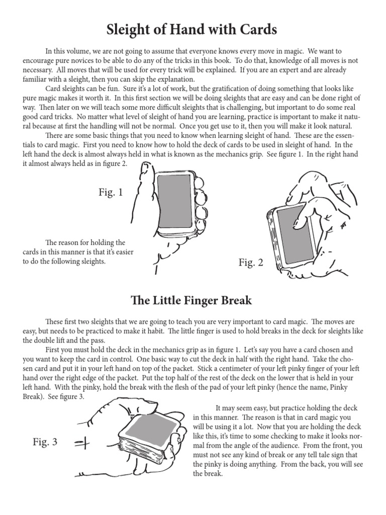 Essential Card Sleight Techniques | PDF | Thumb | Leisure