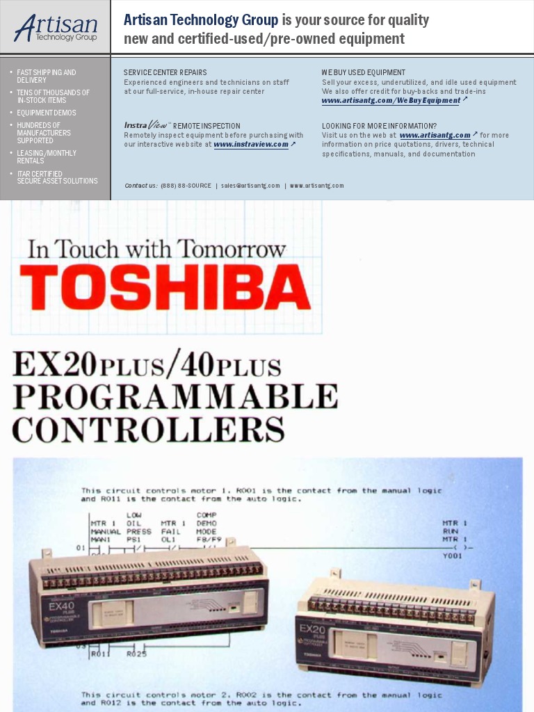 Toshiba PLC | PDF | Programmable Logic Controller | Automation