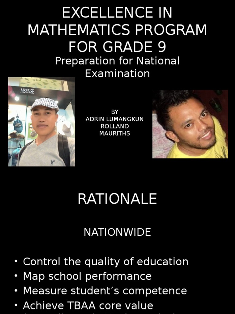 Grade 9 Excellence in Mathematics Program | PDF | Wellness