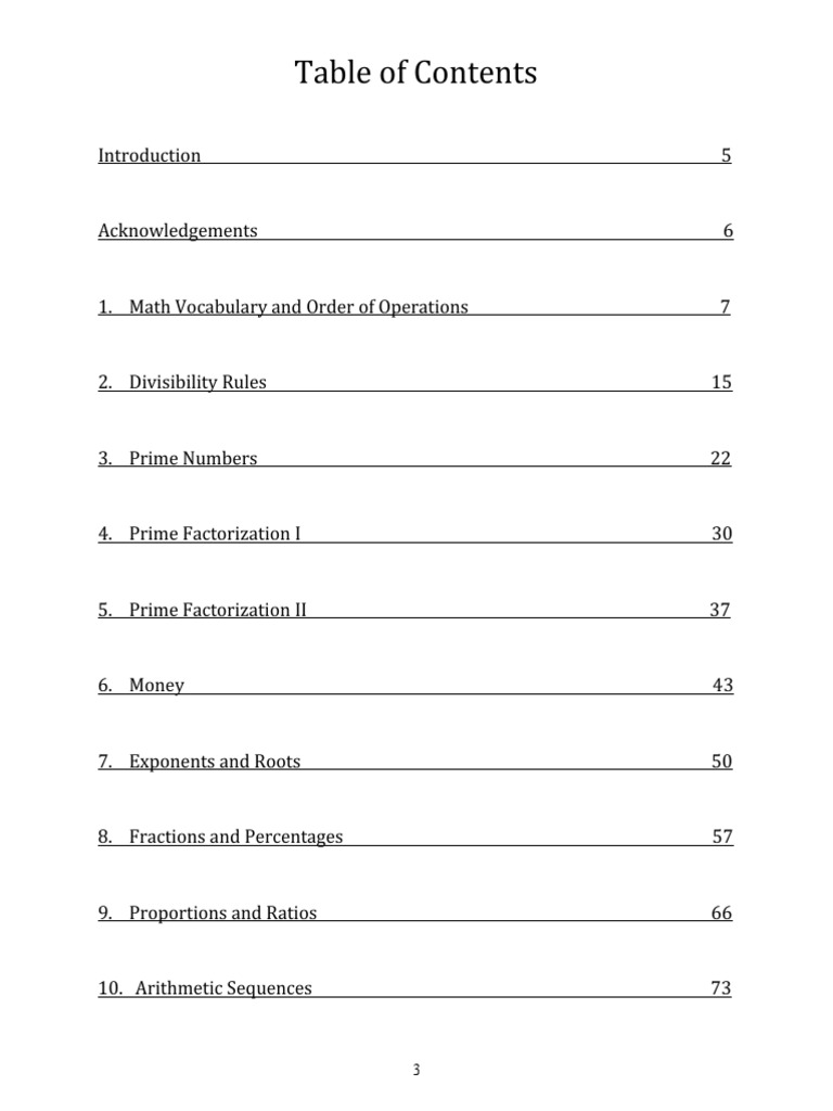 For The Rising Math Olympians - Table of Content | PDF