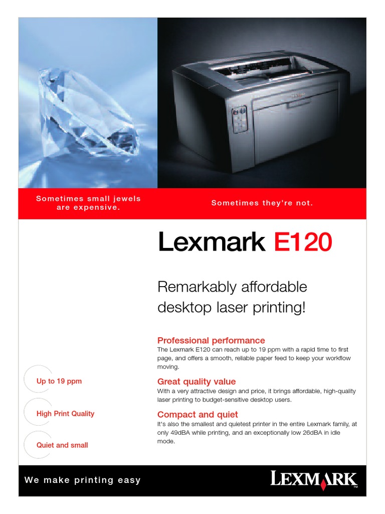 Lexmark E120 | PDF | Windows Server 2003 | Printer (Computing)