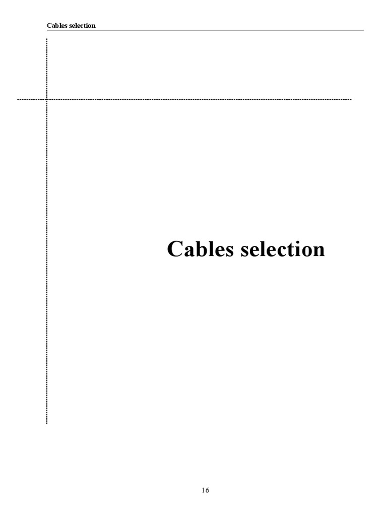 Cables Selection | Download Free PDF | Cable | Electrical Conductor