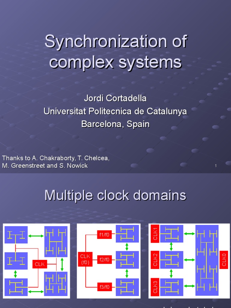 Synchronization of Complex Systems | Download Free PDF | Electronic ...