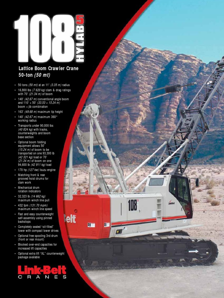 50 MT Crawler Crane | PDF | Crane (Machine) | Elevator