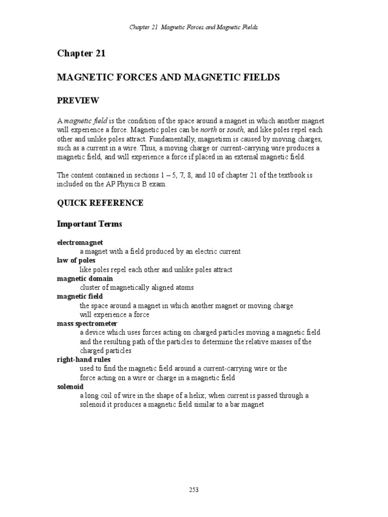 Magnetic Forces on Current-Carrying Wires | PDF | Magnetic Field ...