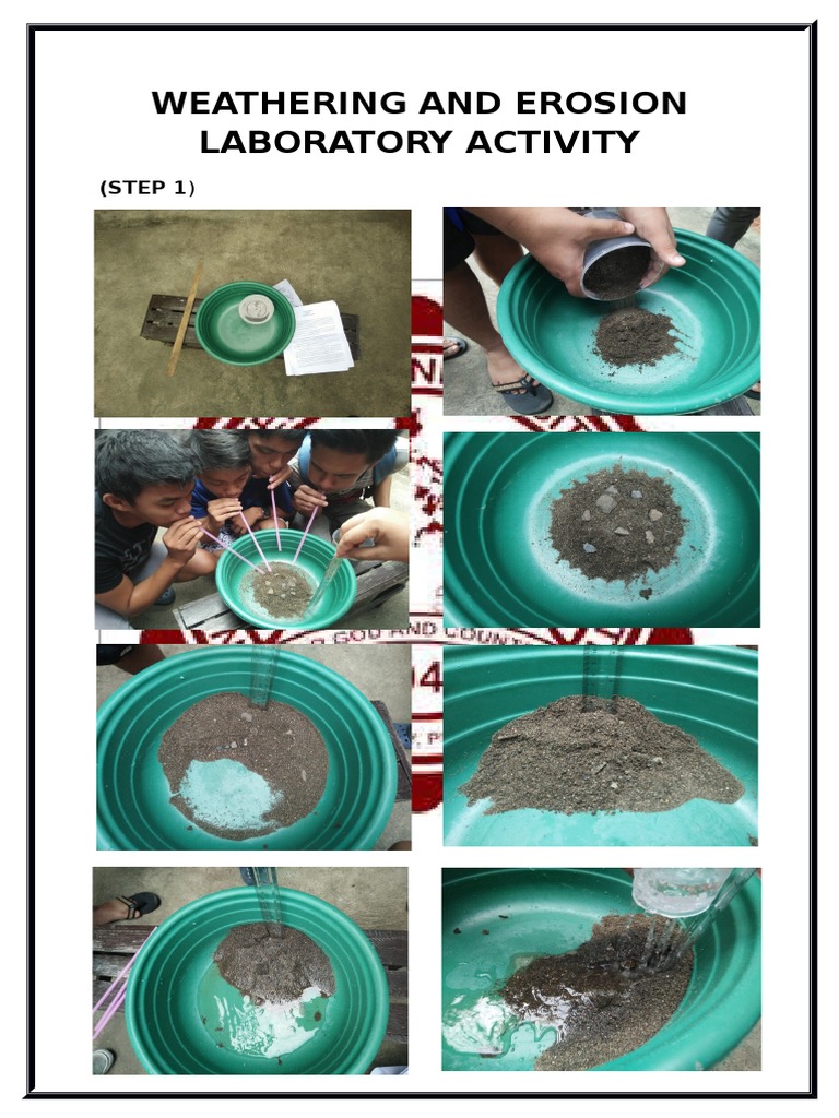 Weathering and Erosion Laboratory Activity: (STEP 1) | PDF