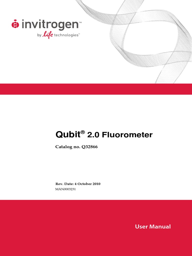 Qubit 2 Fluorometer User Manual | PDF | Assay | Dna