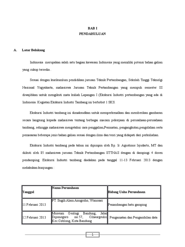 Proposal Batu Gamping | PDF