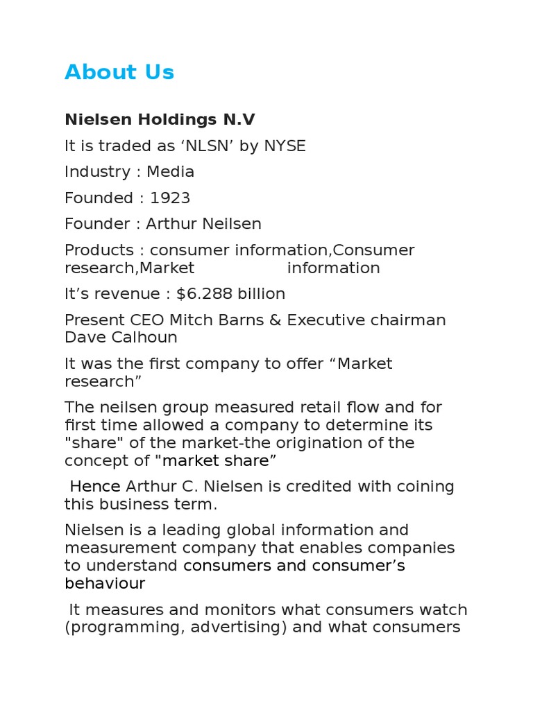 Raw Data Nielsen | PDF | Business | Marketing