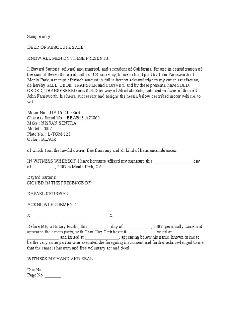 Sample Deeds and Quit Claim | PDF | Land Lot | Deed