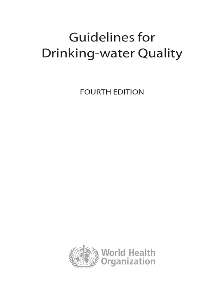 OMS Guidelines Water Quality | PDF | Drinking Water | Disinfectant