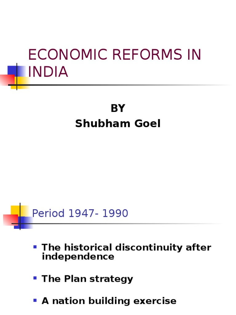 Economic Reforms in India: BY Shubham Goel | PDF | Foreign Direct ...
