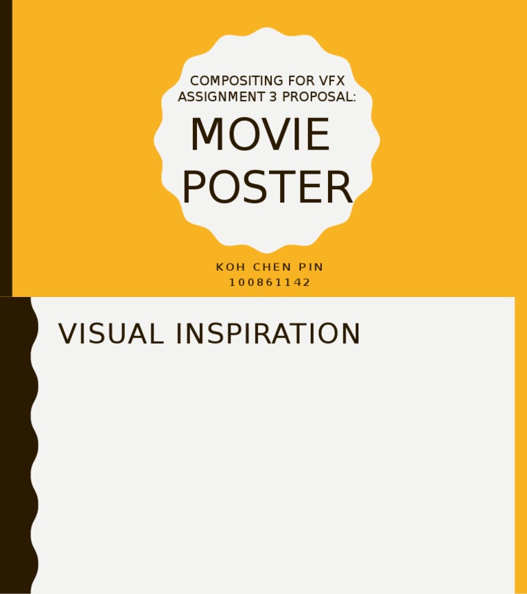 Movie Poster: Compositing For VFX Assignment 3 Proposal | PDF