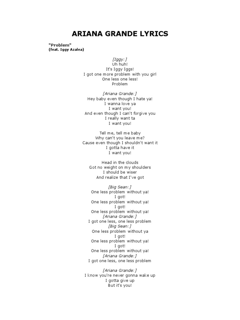 Ariana Grande Album Problem