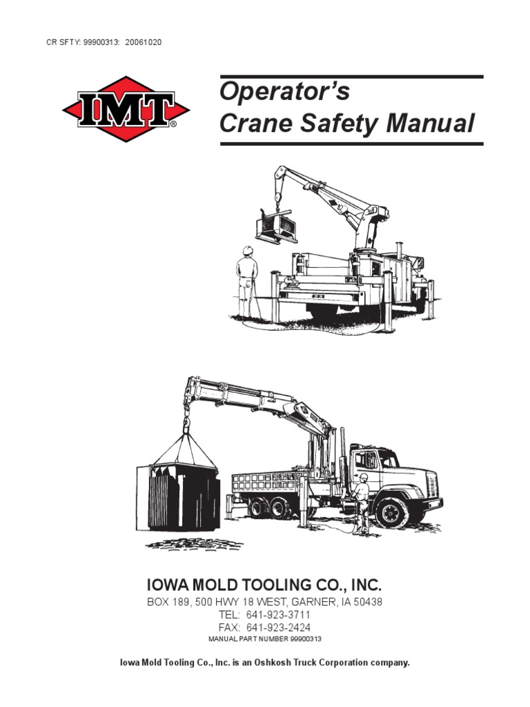 Operator's Crane Safety Manual PDF | PDF | Crane (Machine) | Electric ...