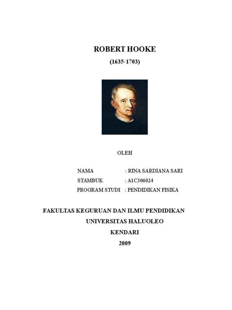 Biografi Robert Hooke | PDF
