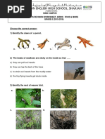 Class IV Science Exam Paper | PDF | Plants | Gases