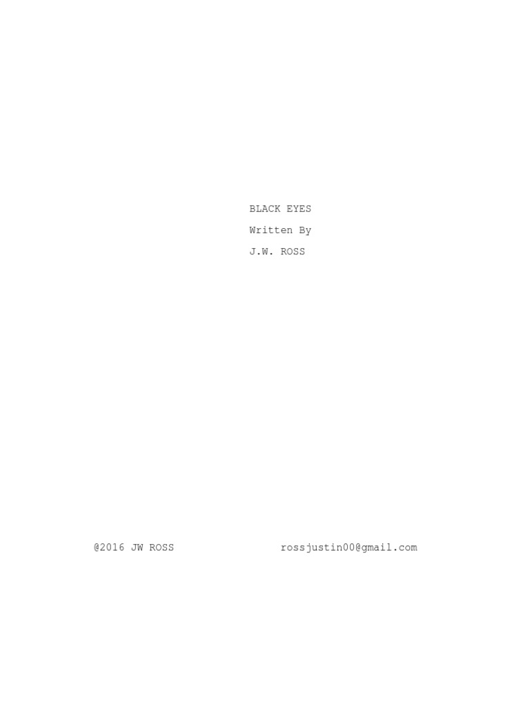 Black Eyes - Third Draft | PDF | Leisure | Violence