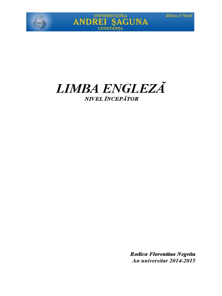 Curs - Limba Engleza (Nivel Incepator) | PDF | Pronoun | Grammar