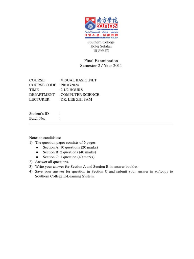 Visual Basic Net | PDF | Visual Basic .Net | Array Data Structure