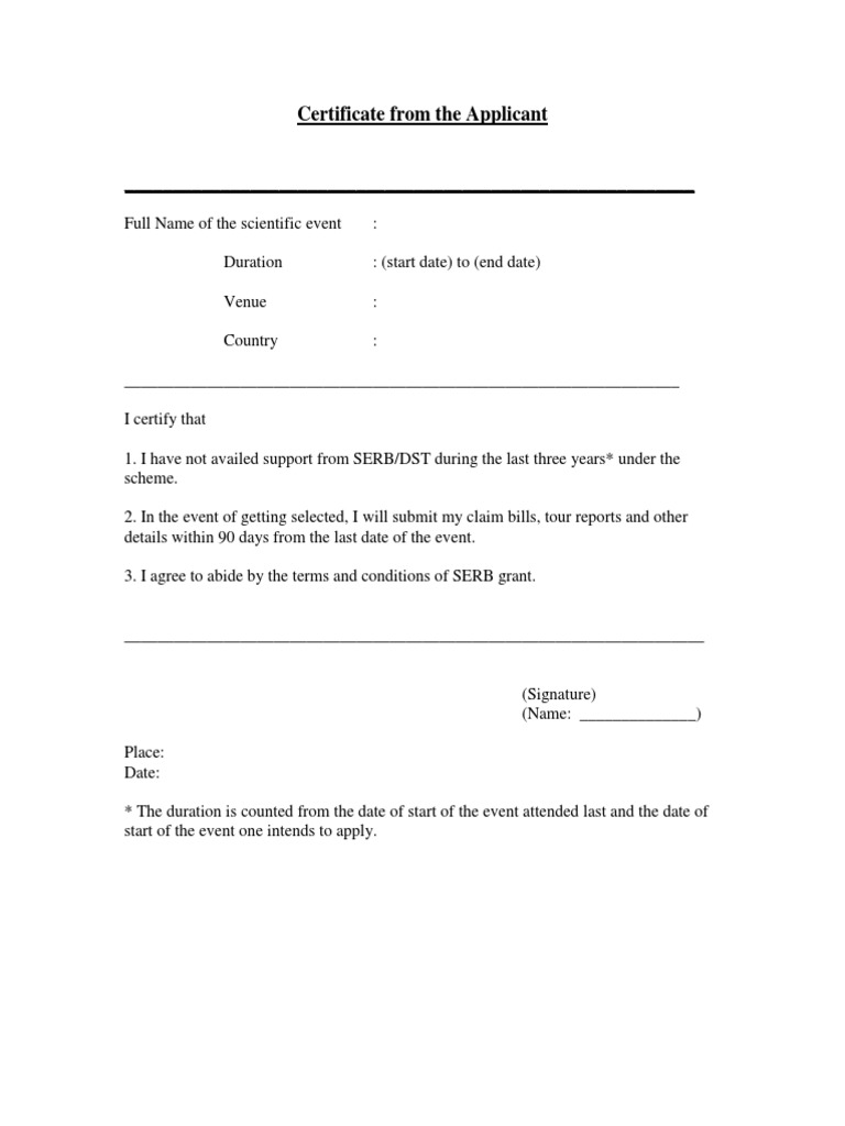 Applicant Certification for Event Grant | PDF