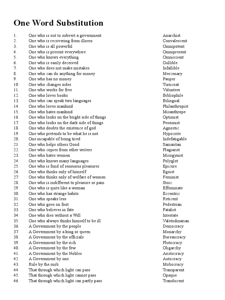 One Word Substitution | PDF | Polygamy | Murder