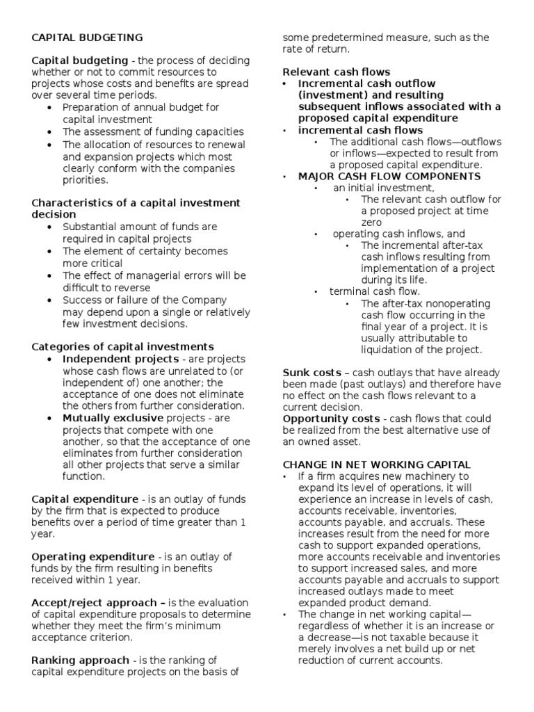Capital Budgeting | PDF | Depreciation | Capital Budgeting