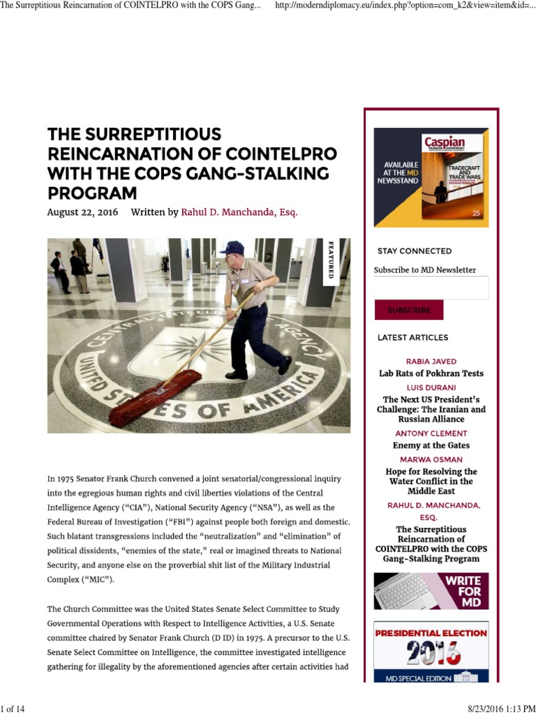 The Surreptitious Reincarnation of COINTELPRO With The COPS Gang ...