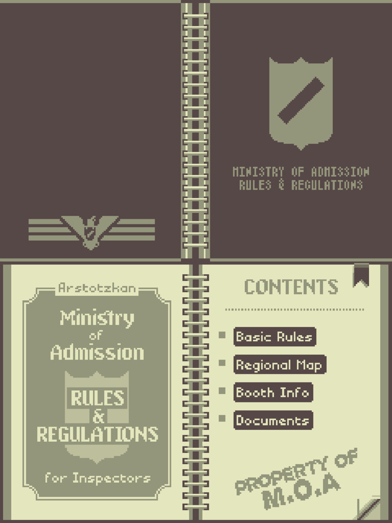 Rulebook For Papers Please | PDF