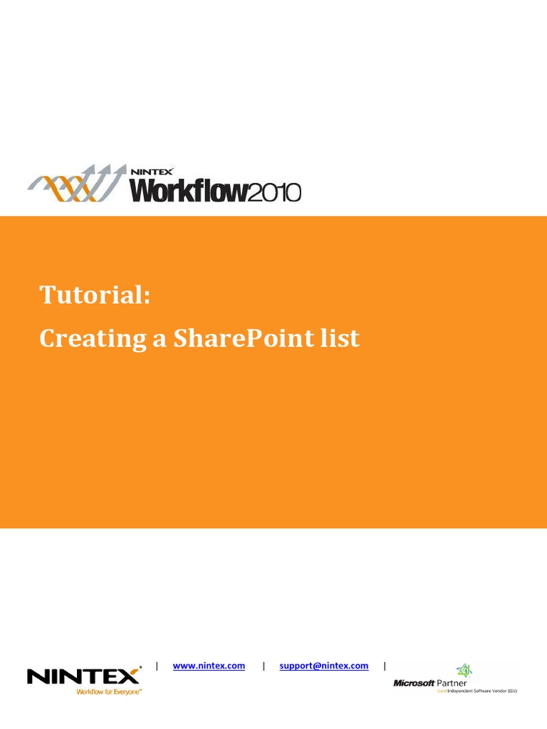 Tutorial: Creating A Sharepoint List | PDF