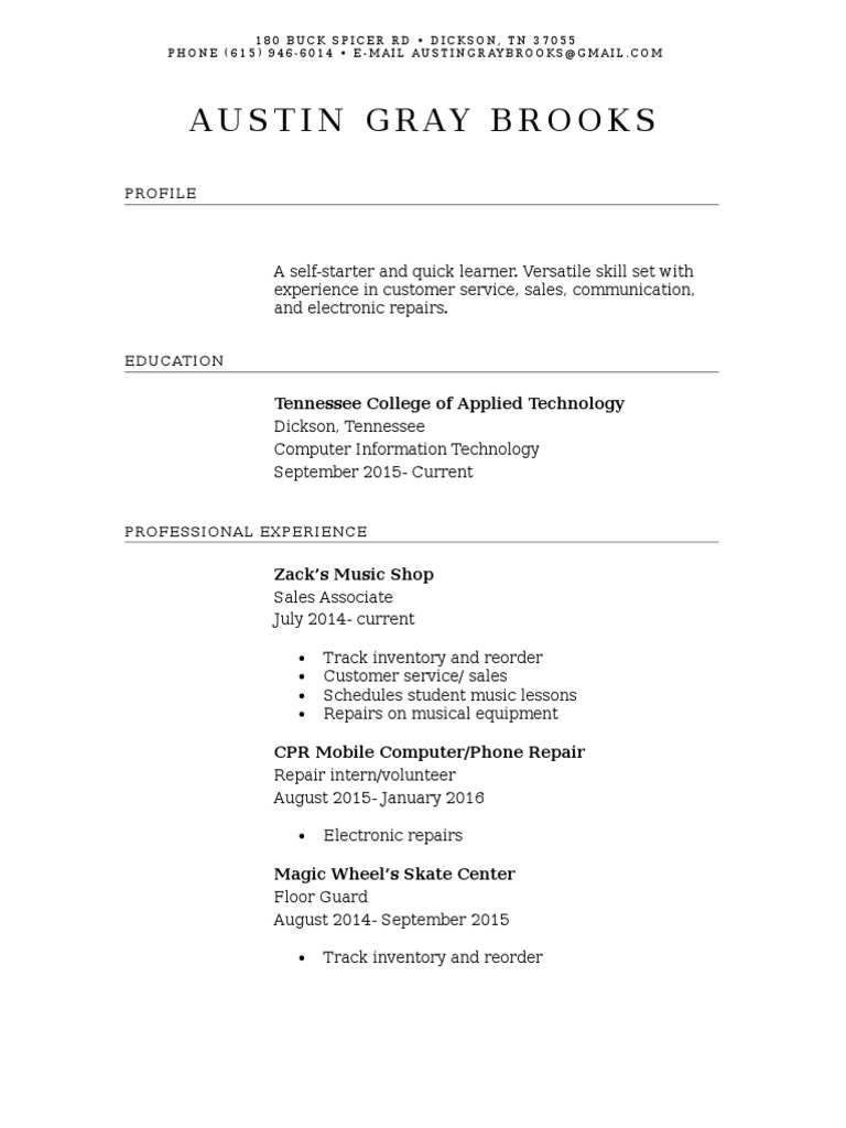 Austin Resume | PDF