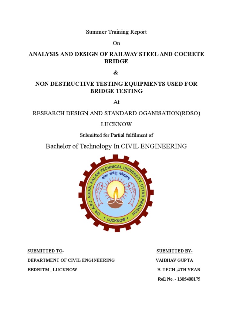 Analysis and Design of Railway Steel and Cocrete Bridge & Non ...