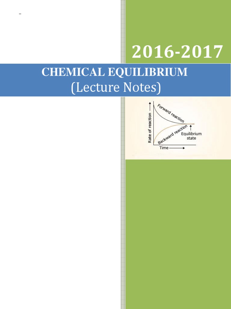 Chemical Equilibrium - Lecture Notes | Download Free PDF | Chemical ...