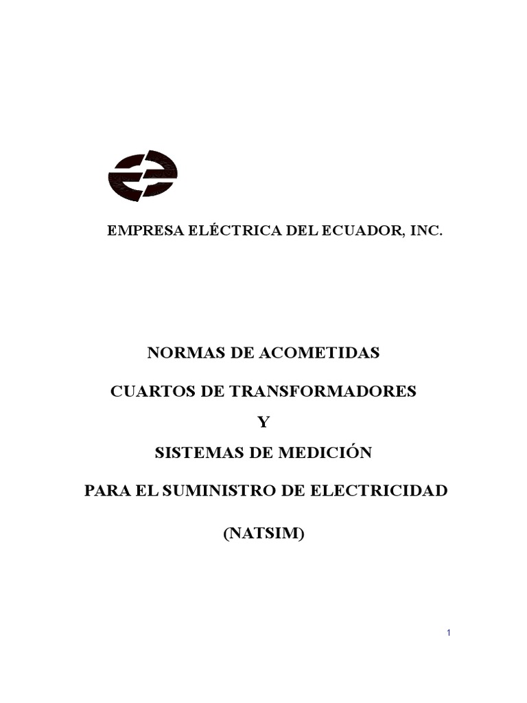 Normas NATSIM para Transformadores | PDF | Corriente eléctrica ...