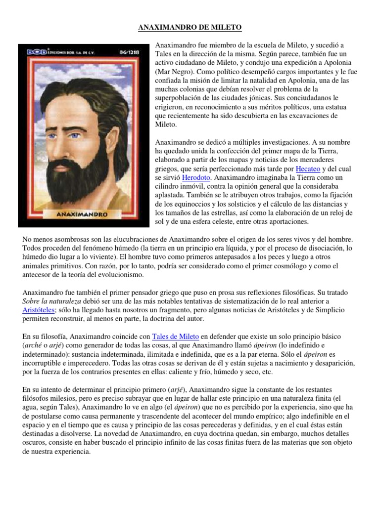 Anaximandro de Mileto | PDF | Ptolomeo | Cristobal colon