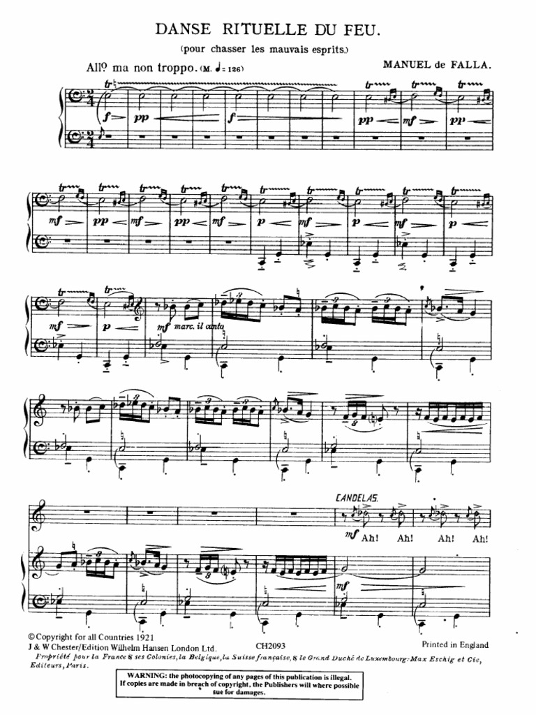 De Falla - Ritual Fire Dance | PDF