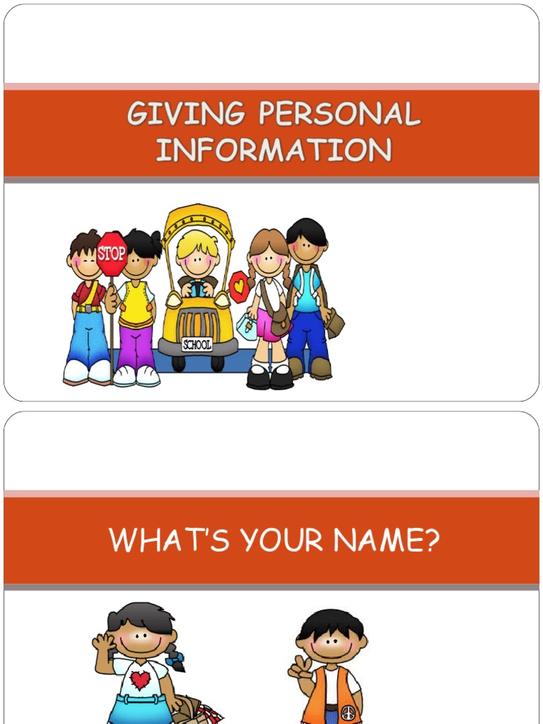 Giving Personal Information | PDF